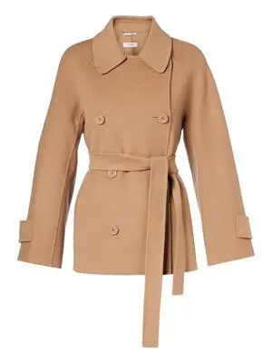 Max Mara Louis Virgin Wool Pea Coat - Brown
