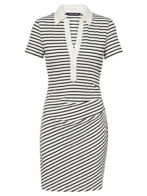 Veronica Beard Lanier Striped Mini Dress - Black