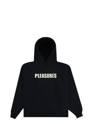 PLEASURES Wave Quilted Hoodie - Black