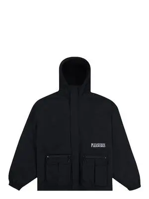 PLEASURES Run Hooded Jacket - Black