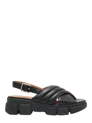 Geox Lisbona Leather Sandals - Black