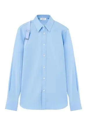 Alexander McQueen Stretch-cotton Harness Shirt - Blue