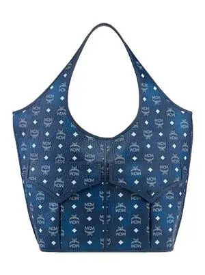 Mcm MCM Visetos Shopper Blue