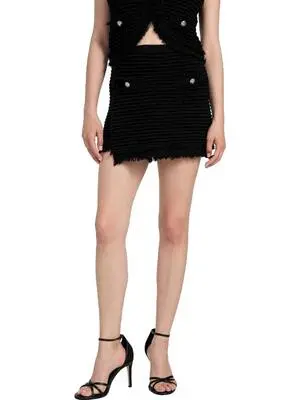 Guess Manila Bouclé Skort - Jet Black