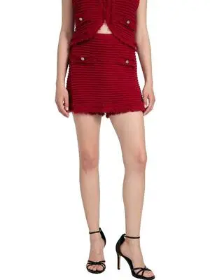 Guess Manila Bouclé Skort - Siren Red