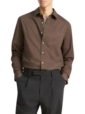 Vince Cotton Poplin Button-up Shirt - Dark Downtown