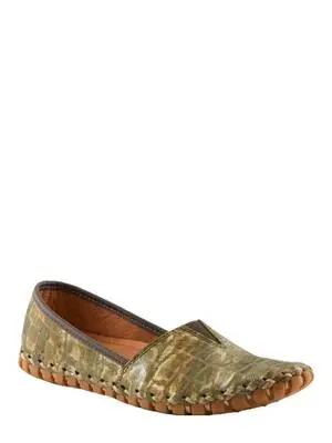 SPRING STEP SHOES Kathaleta Leather Flat - Olive Multi