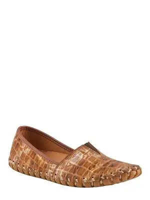 SPRING STEP SHOES Kathaleta Leather Flat - Tan Multi