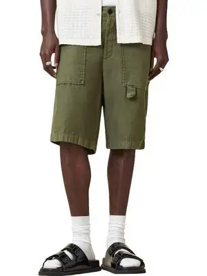 ALLSAINTS Talbot Cotton Bermuda Shorts - Eden Green