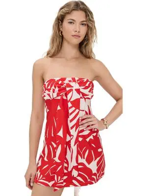SEVEN WONDERS Arlette Strapless Mini Dress - Matelo Red
