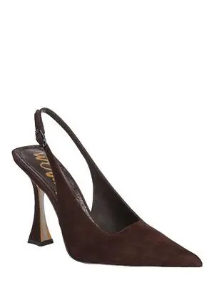 Sam Edelman Odette Pointed Toe Slingback Pumps - Cafe Noir
