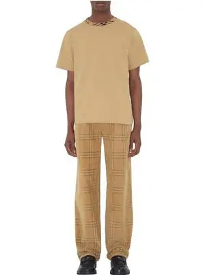 Burberry Check Corduroy Trousers - Sand