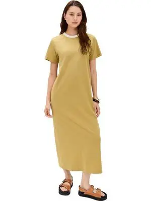 LE BOP Grace Midi Dress - Olive Green