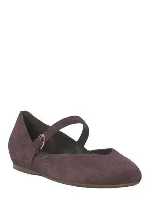 Lucky Brand Cyrena Mary Jane Flat - Winter Cherry Suede