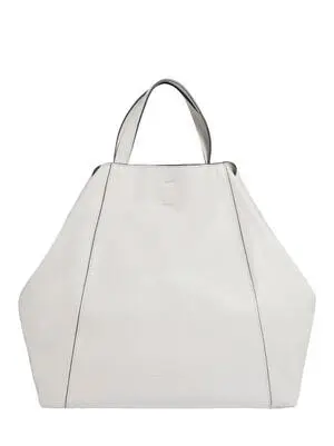 AIMEE Empire Convertible Leather Tote - Chalk