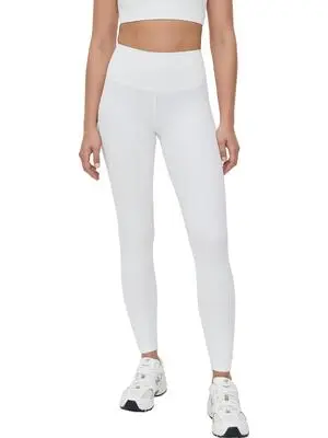 Splits59 Airweight Rib High Waist 7/8 Ankle Leggings - White