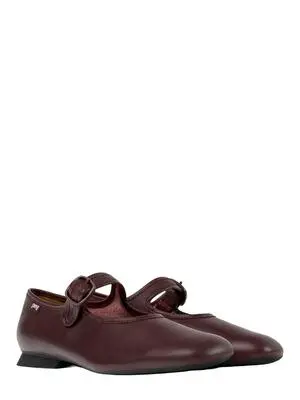 Camper Myra Mary Jane Flat - Burgundy