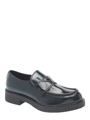 Prada Leather Loafer Bosco
