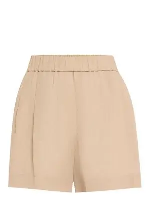 Brunello Cucinelli Cotton Gauze Pull-up Shorts - Coffee Cream