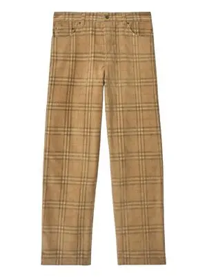 Burberry Check Corduroy Trousers - Sand