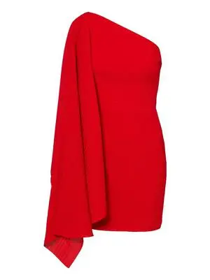 Solace London Layne Draped Mini Dress Red