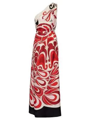 La DoubleJ Roy Phoenix Silk Twill Maxi Dress - Multicoloured