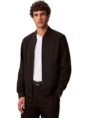 Calvin Klein Matte Bomber Jacket - Black Beauty