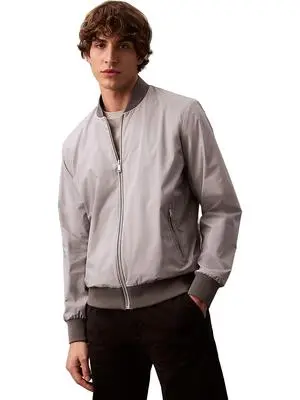Calvin Klein Matte Bomber Jacket - Chiseled Stone