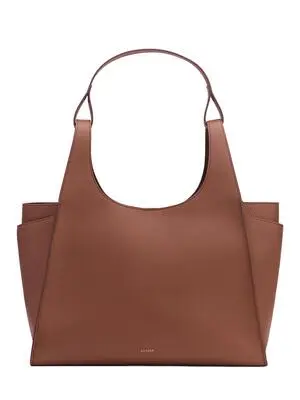 Cuyana Double Loop Satchel Bag - Dark Chestnut