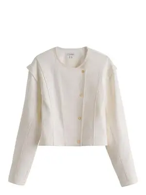 Cuyana Light Sculpted Jacket - Ecru