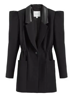 Cuyana Draped Sleeve Blazer - Black