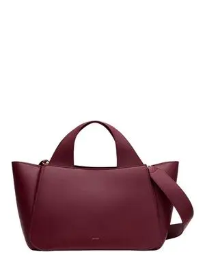 Cuyana Mila Satchel Bag Cherry