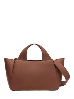 Cuyana Mila Satchel Bag Dark Chestnut