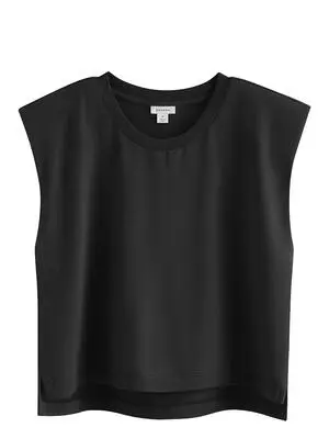 Cuyana Pima Boxy Tank Top - Black