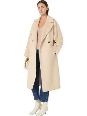 Max Mara Double-breasted Wool Midi Coat - Ivory