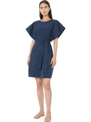 Max Mara Short Taffeta Dress - Navy