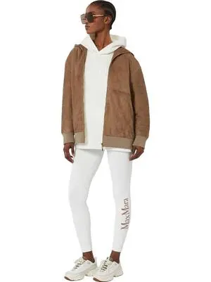 Max Mara Suede Hooded Jacket - Honey