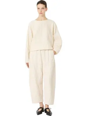 Max Mara Jersey Crew-neck Blouse - Ivory