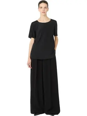 Max Mara Silk Cady T-shirt - Black