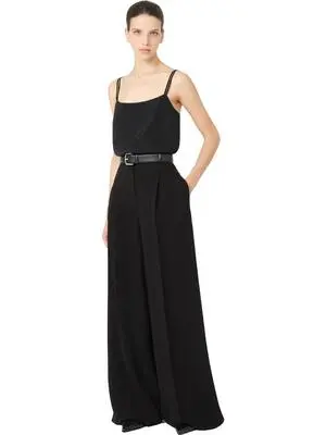 Max Mara Stretch Crêpe De Chine Top - Black
