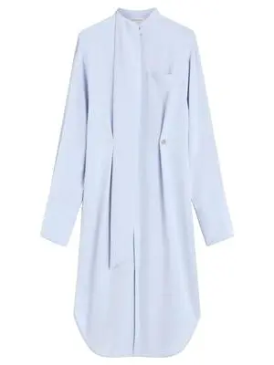 Max Mara Shirt Dress With Sash - Sky Blue