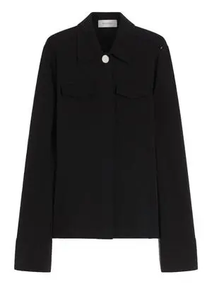 Max Mara Crepe Shirt Jacket - Black