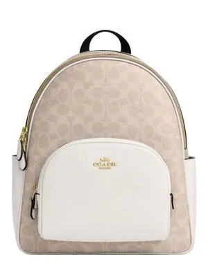 COACH® Court Backpack In Signature Canvas - Signature Canvas/gold/sand/chalk