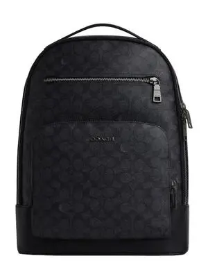 COACH® Ethan Backpack In Signature Canvas - Signature Canvas/gunmetal/charcoal/black