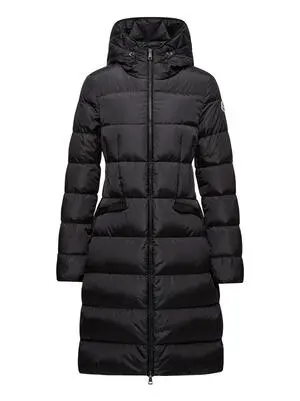 Moncler Avocette Hooded Long Down Jacket - Black