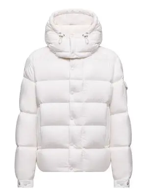 Moncler Maya 70 Hooded Down Jacket White