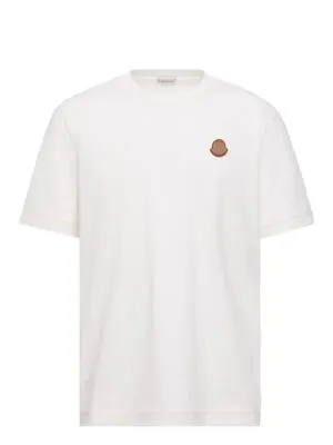 Moncler Logo Patch Cotton T-shirt - White