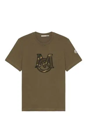 Moncler Short Sleeve Tee In Olive - Kalamata