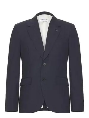 Givenchy Notch Lapel Jacket In Navy - Dark Blue