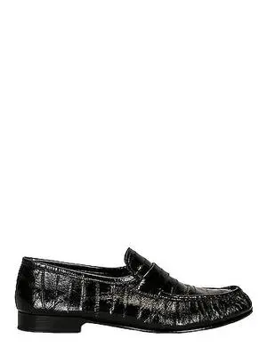 THE ROW Soft Loafer In Eel Leather - Black